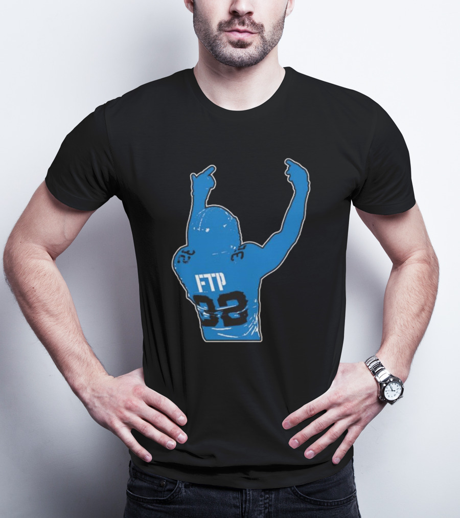 FTP Brian Branch Detroit Lions NFL Number 32 Sports T-Shirt