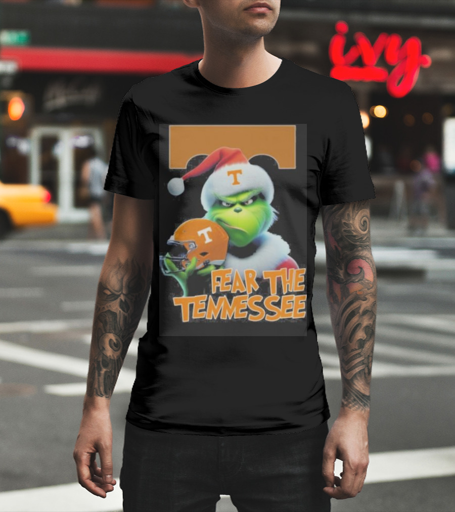 Grinch Fear The Tennessee Volunteers Christmas T-Shirt