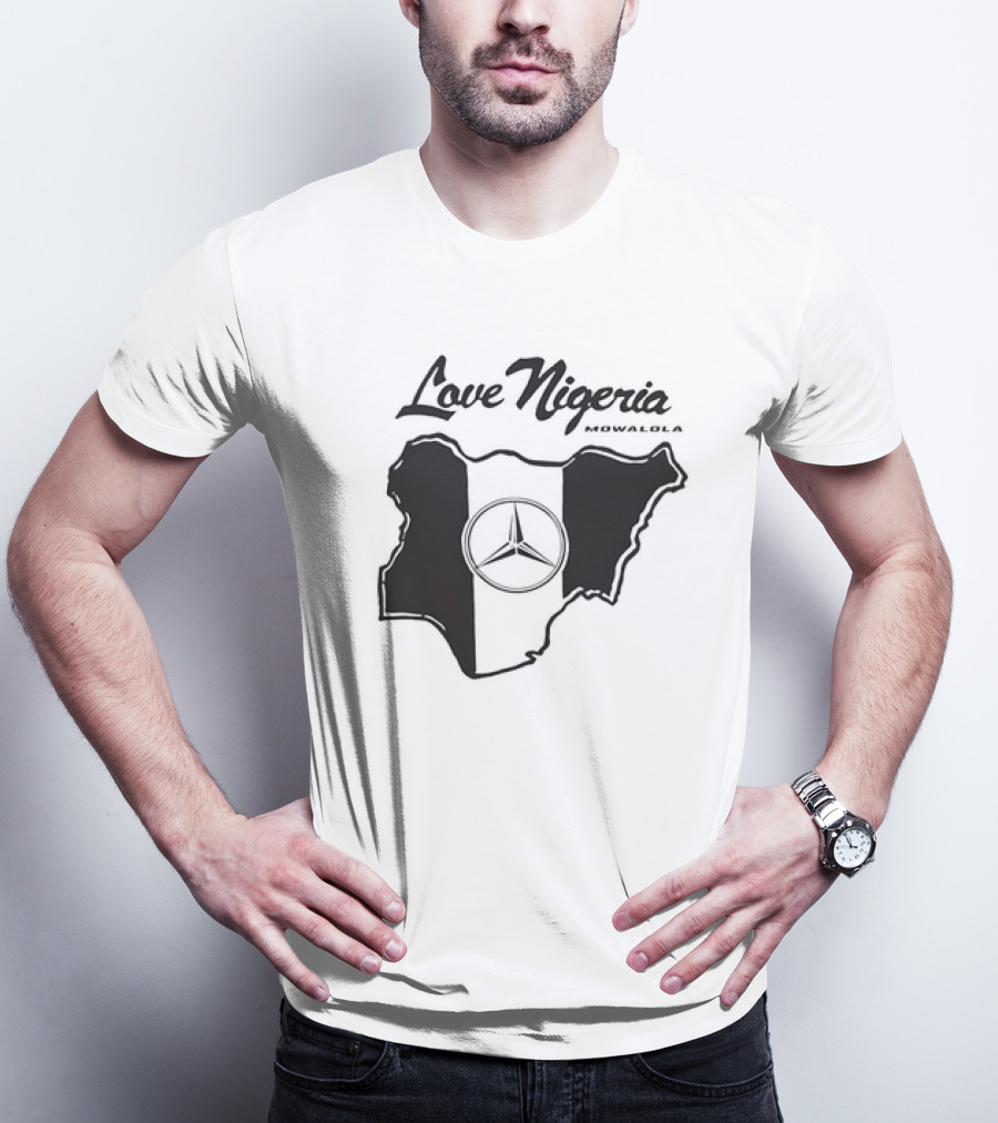 Love Nigeria Mowalola Mercedes Logo Map T-Shirt