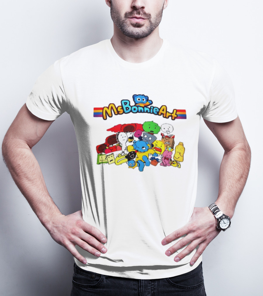 Ms Bonnie Art Colorful Character Collection Illustrator And Voice Actor T-Shirt