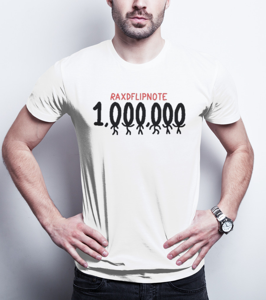 Raxdflipnote 1,000,000 Stick Figure T-Shirt