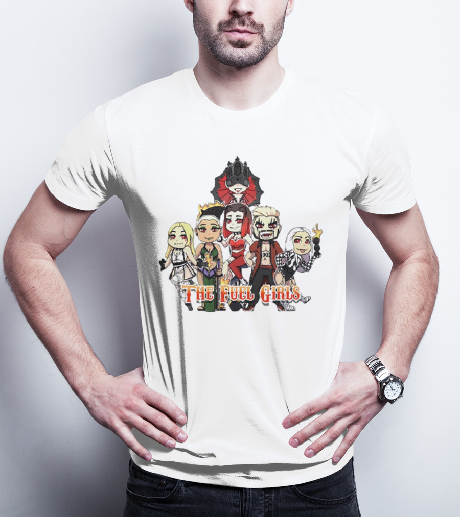 The Fuel Girls Team Classic Cartoon Characters T-Shirt