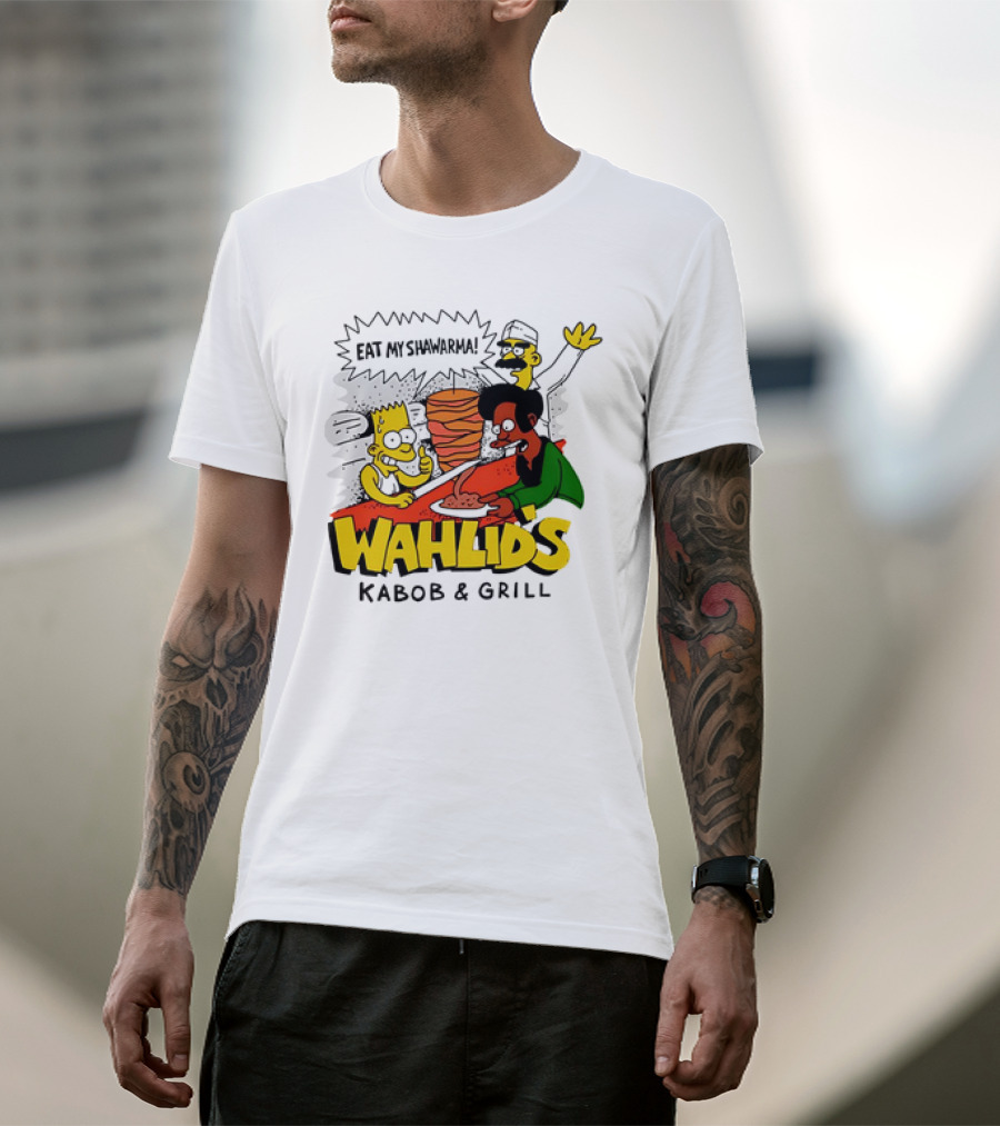 The Simpsons Wahlid's Eat My Shawarma Kabob And Grill T-Shirt