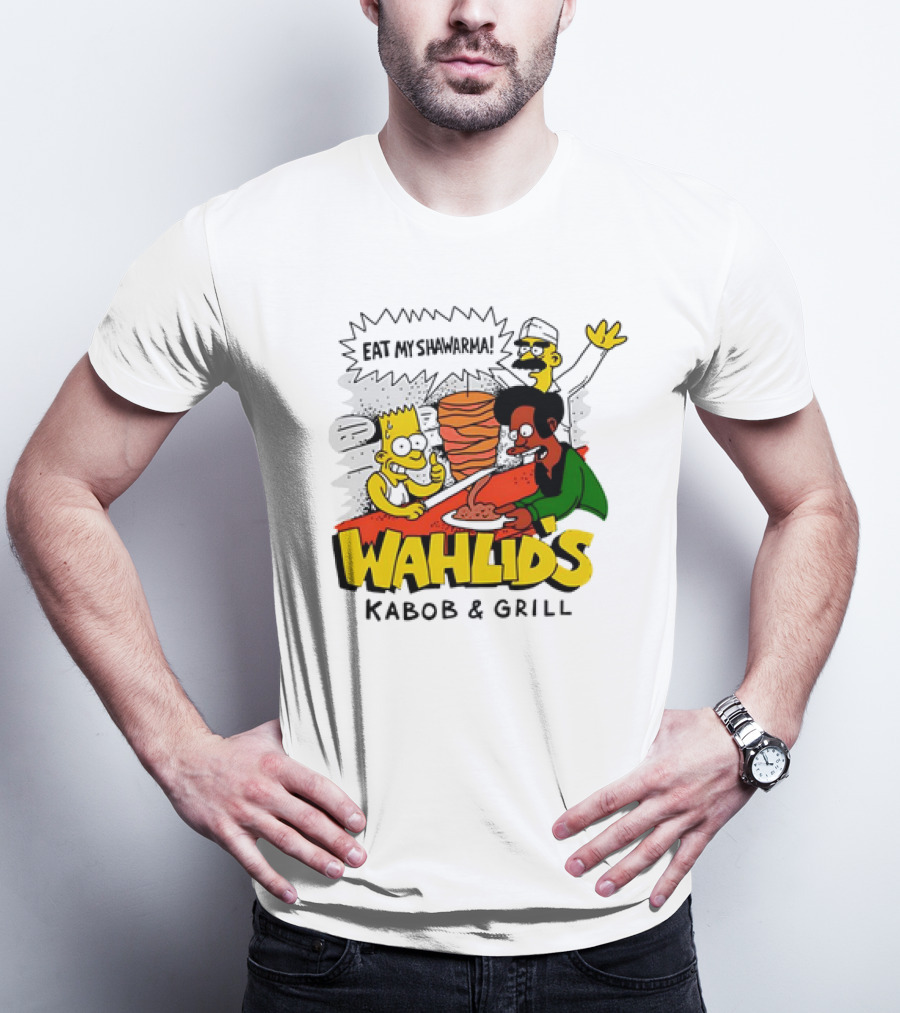 The Simpsons Wahlid's Eat My Shawarma Kabob And Grill T-Shirt