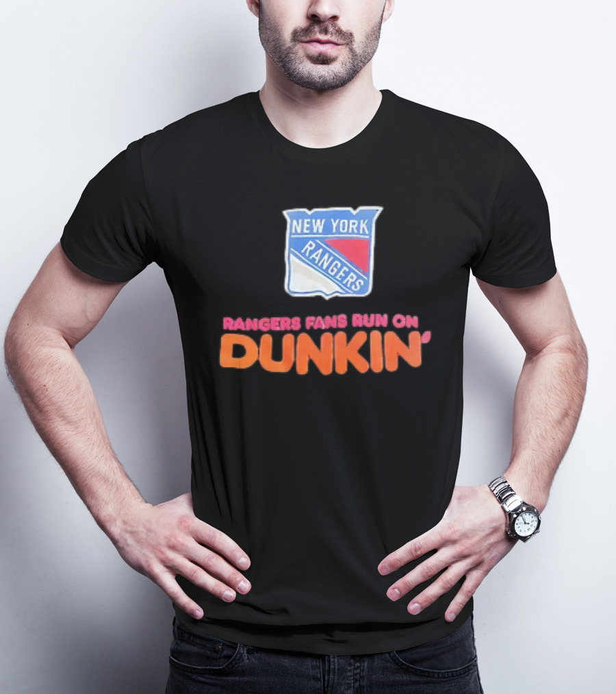 New York Rangers Fans Run On Dunkin' T-Shirt