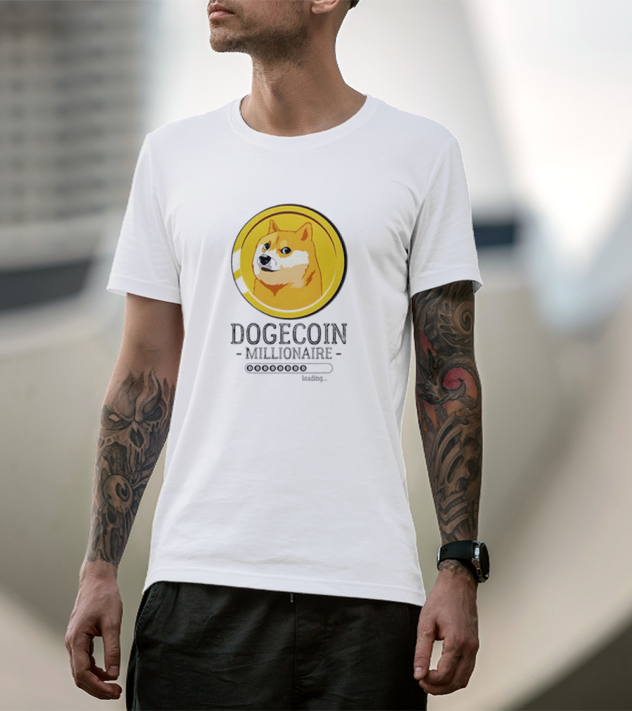 Dogecoin Millionaire Loading Hodl Doge Coin Crypto Meme T-Shirt