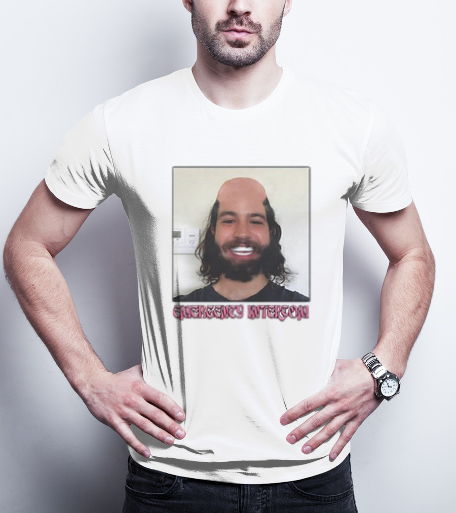 Emergency Intercom Drew’s Veneers Meme Parody Face Image T-Shirt