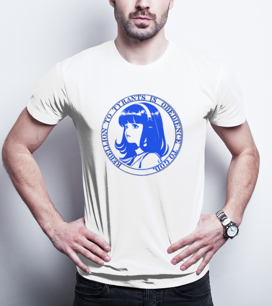John Galt Obedience To God Rebellion To Tyrants Retro Anime Girl T-Shirt