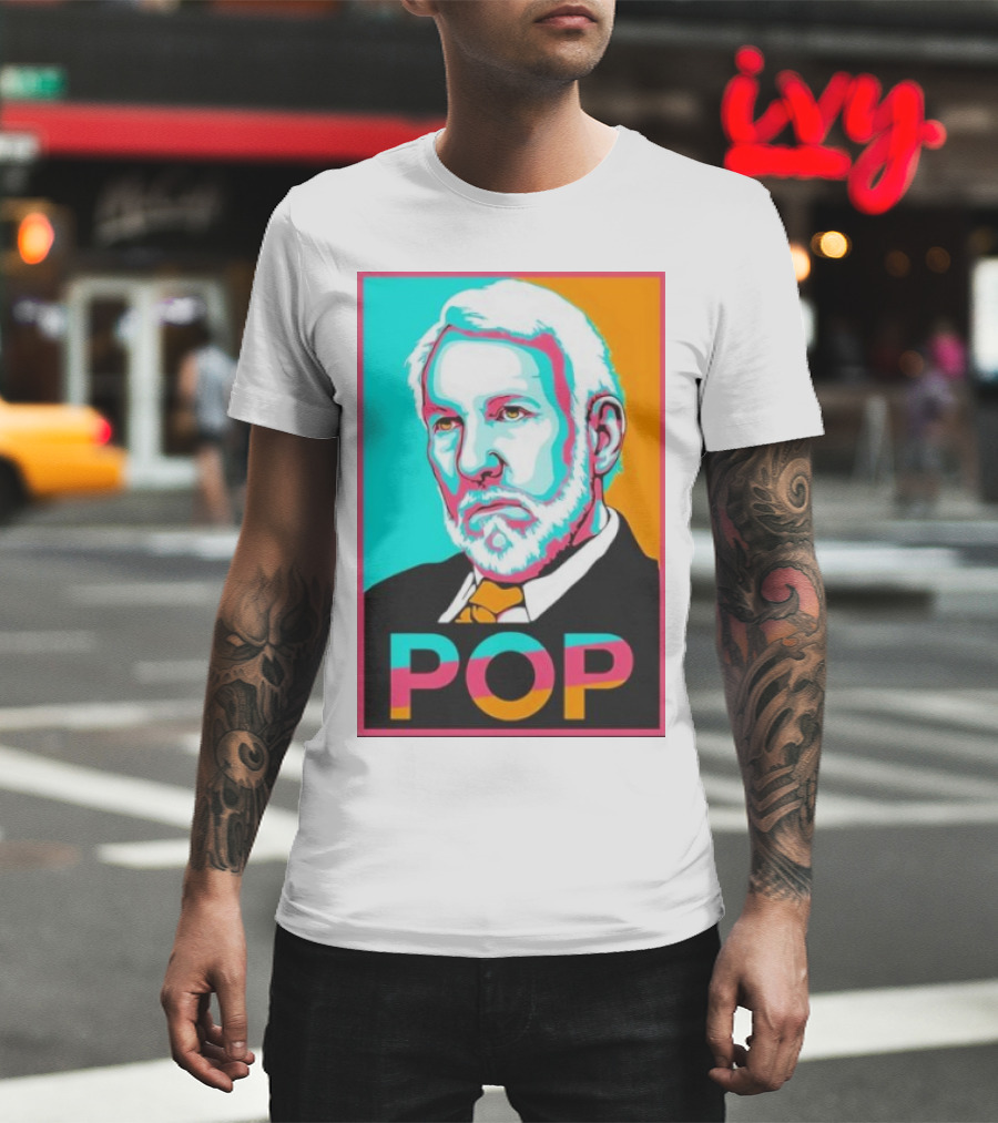 Raul Dominguez Jr Pop Retro Gregg Popovich T-Shirt