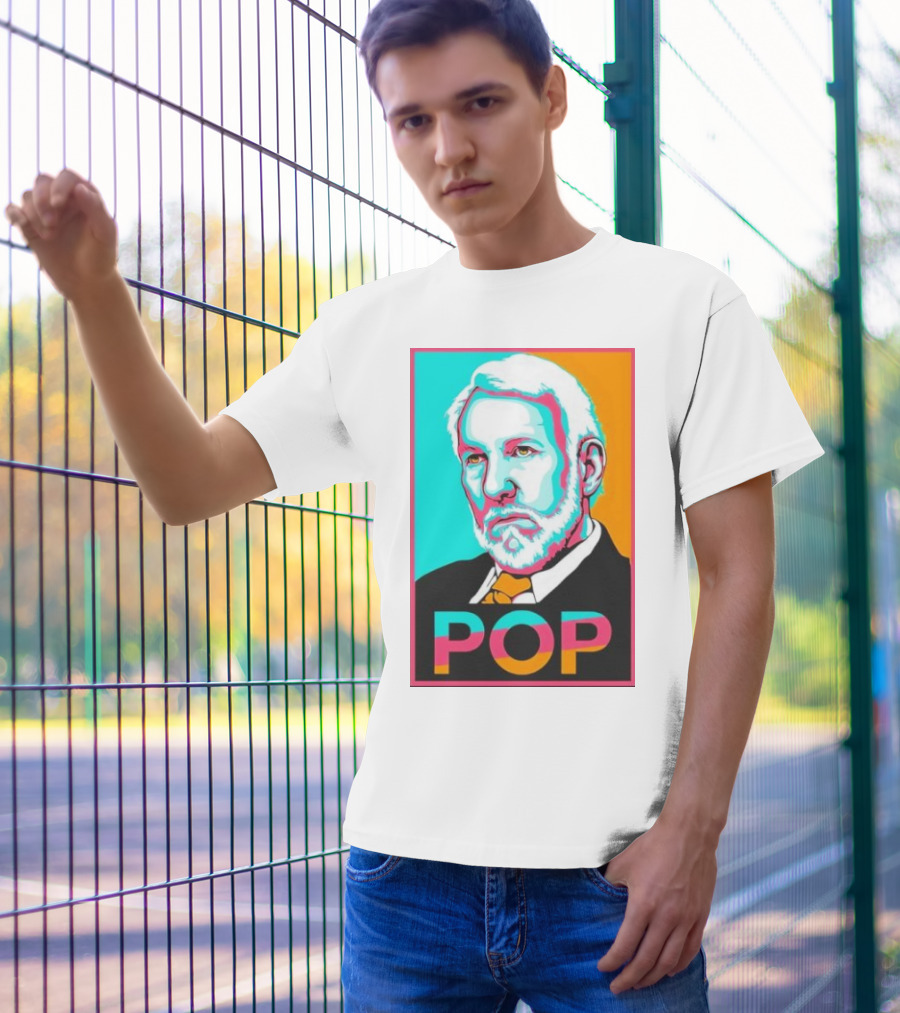 Raul Dominguez Jr Pop Retro Gregg Popovich T-Shirt