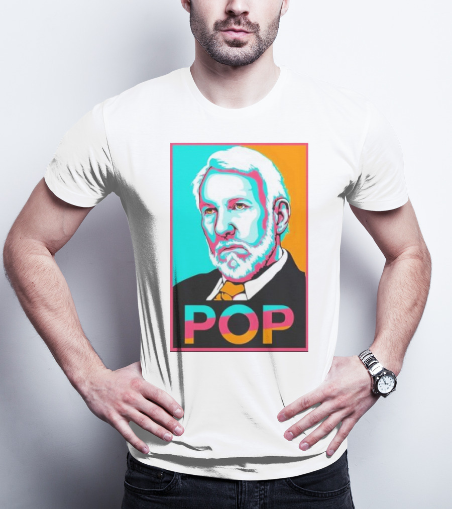 Raul Dominguez Jr Pop Retro Gregg Popovich T-Shirt