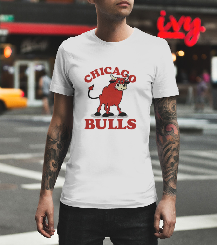 Retro Vintage Chicago Bulls Classic Iconic Bull Image T-Shirt