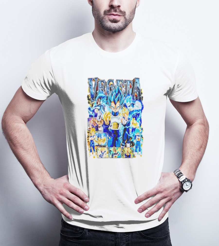 Vegeta Dragon Ball Anime Super Saiyan Blue Power Forms T-Shirt
