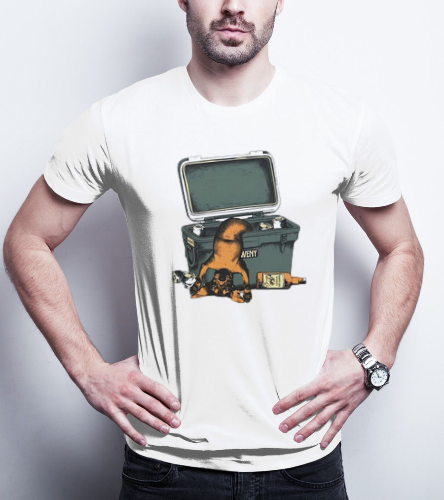Whiskey Doxxie YETI Cooler Adventure T-Shirt