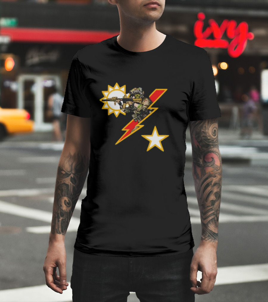 Ranger SSB Sun Lightning Soldier And Star T-Shirt