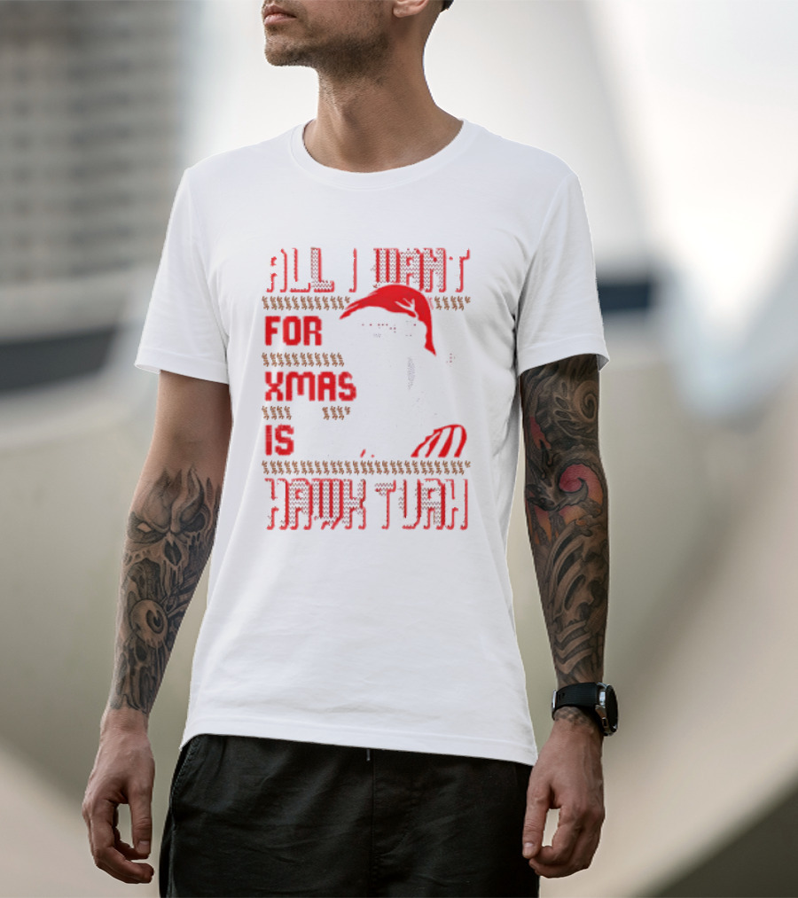 All I Want For Xmas Is Hawk Tuah Ugly Christmas T-Shirt