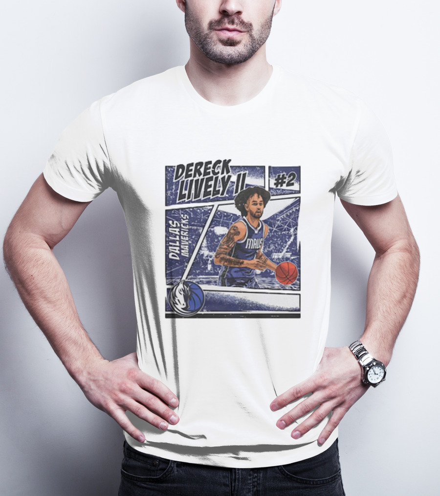 Dereck Lively II Dallas Mavericks #2 Comic T-Shirt