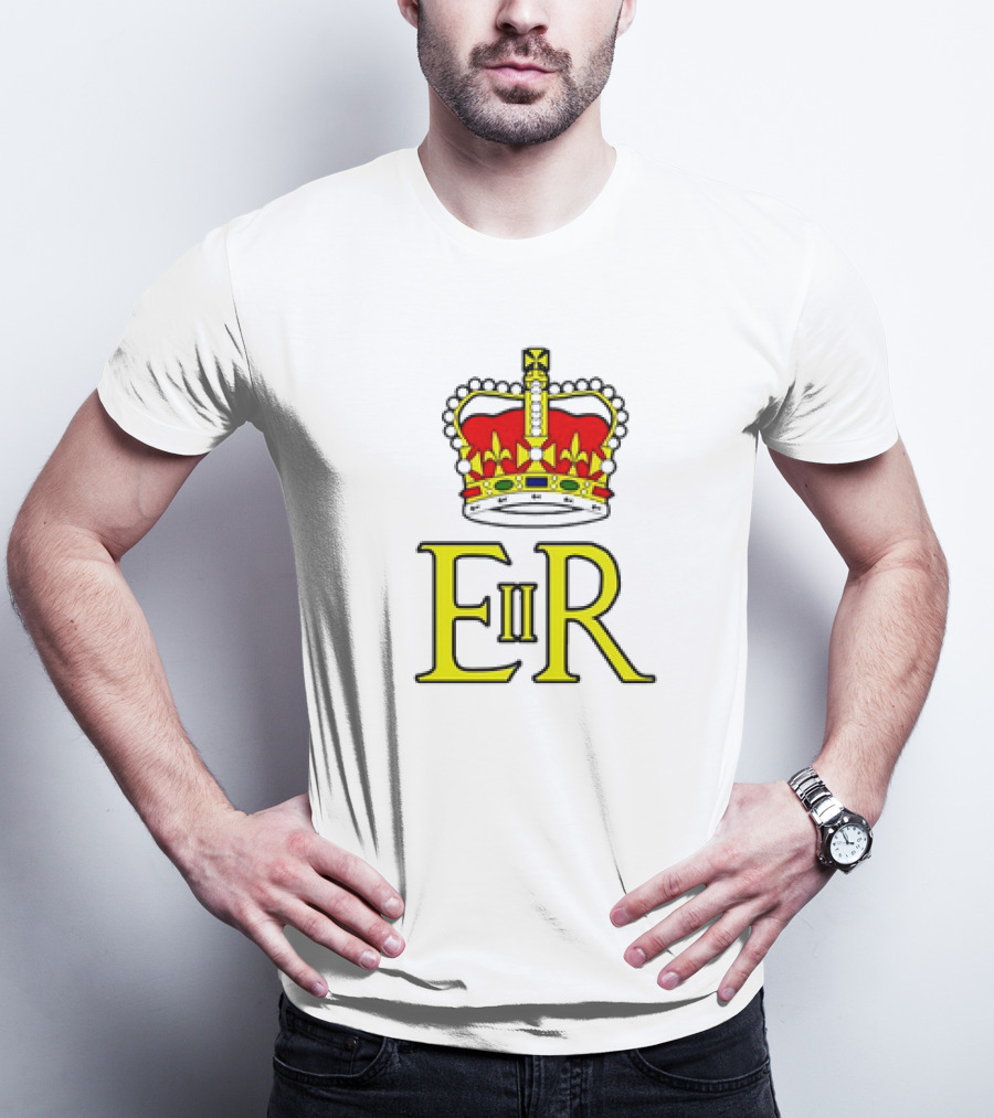 Elizabeth II ER Crown UK Monarch God Save The Queen Iconic Royal T-Shirt