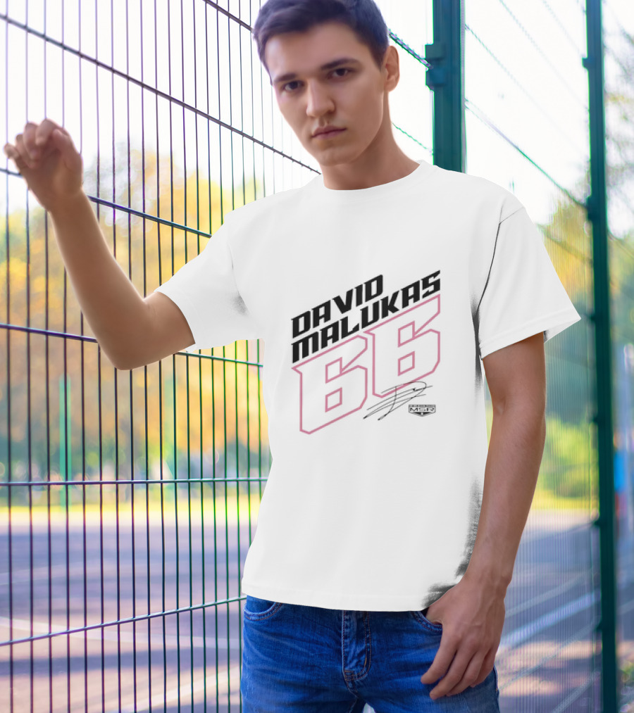 Meyer Shank Racing David Malukas 66 Signature Merch T-Shirt