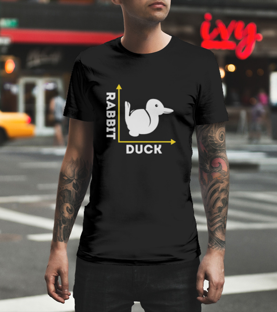 Rabbit Duck Optical Illusion Chart T-Shirt