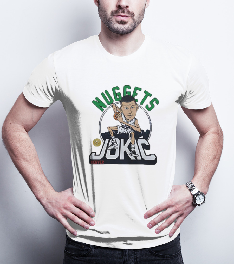 Denver Nuggets Jokic Caricature Signature T-Shirt