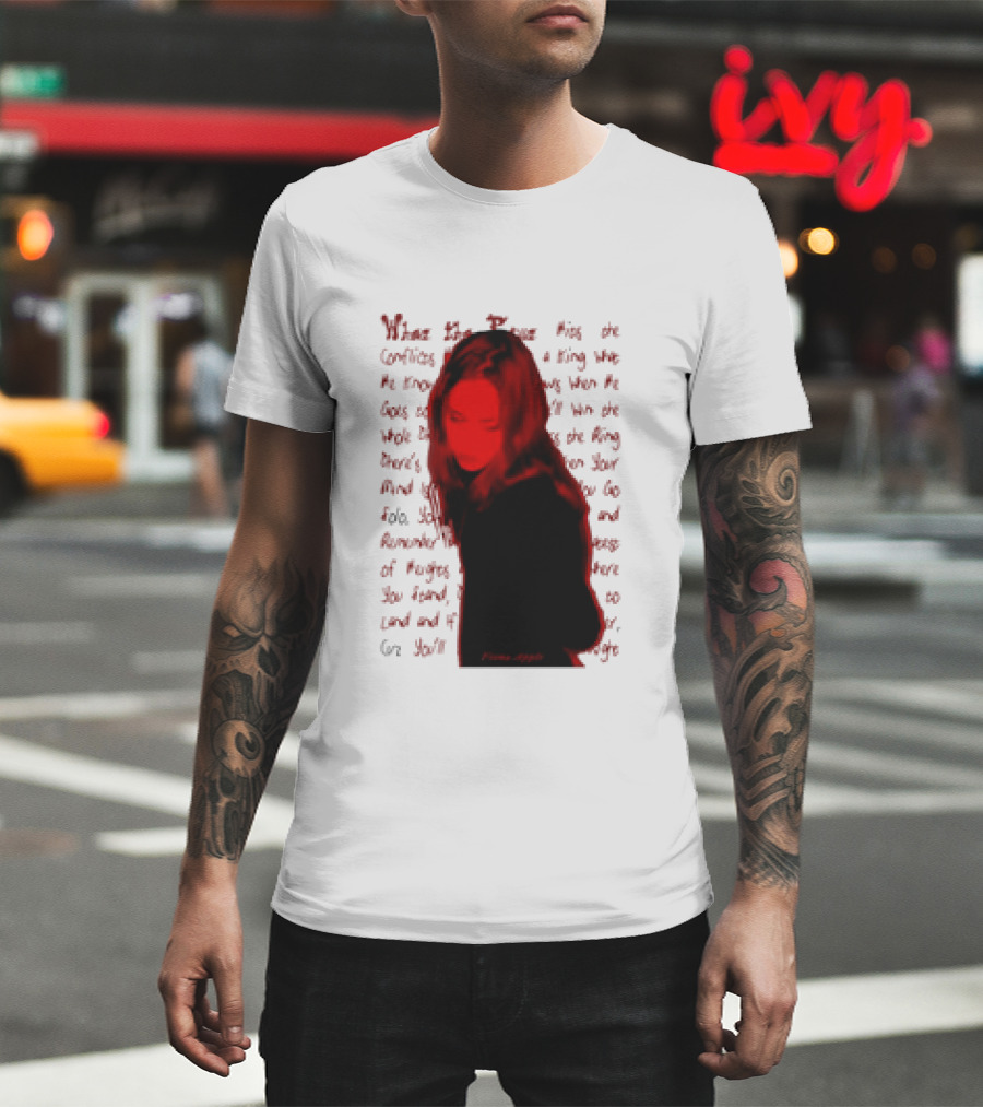 Fiona Apple When The Pawn Full Excerpt Bold Text Red T-Shirt