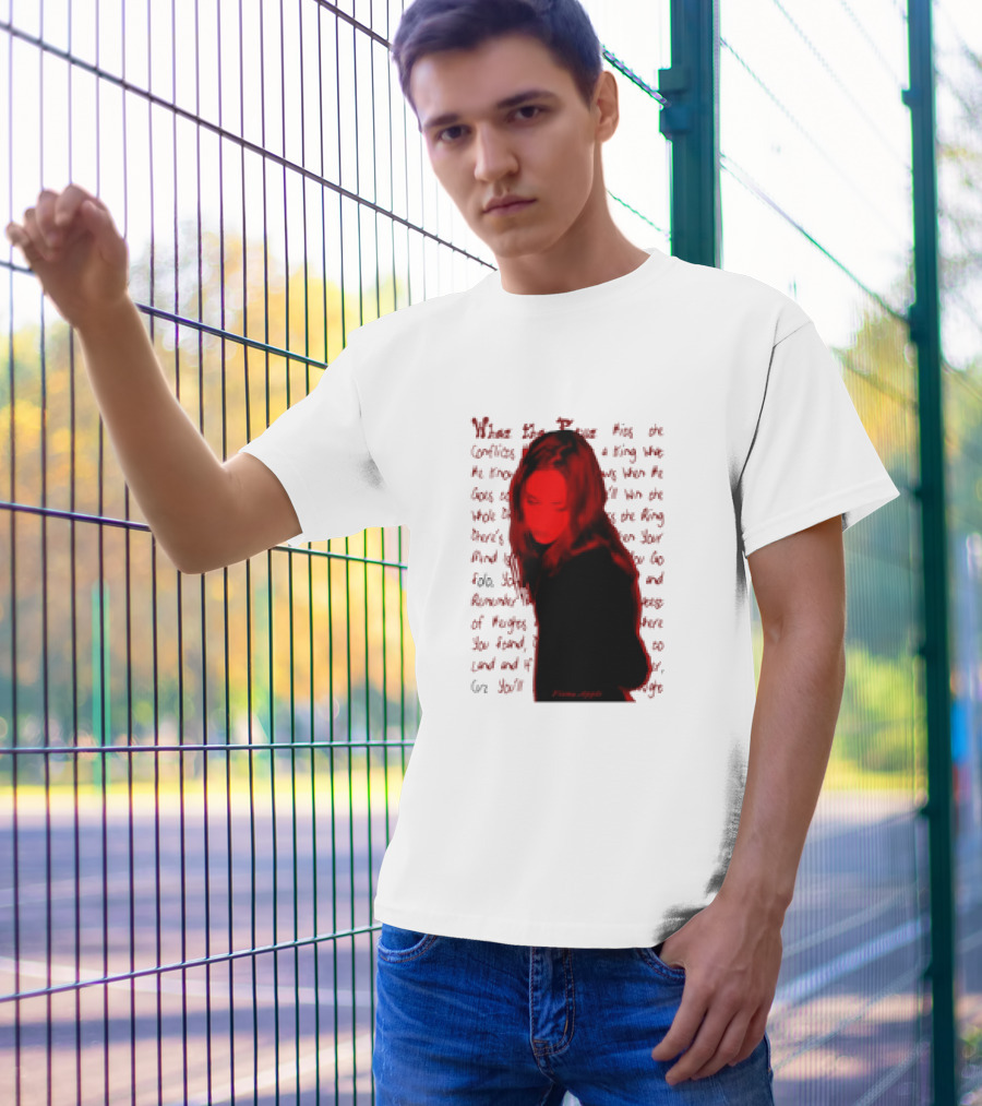 Fiona Apple When The Pawn Full Excerpt Bold Text Red T-Shirt