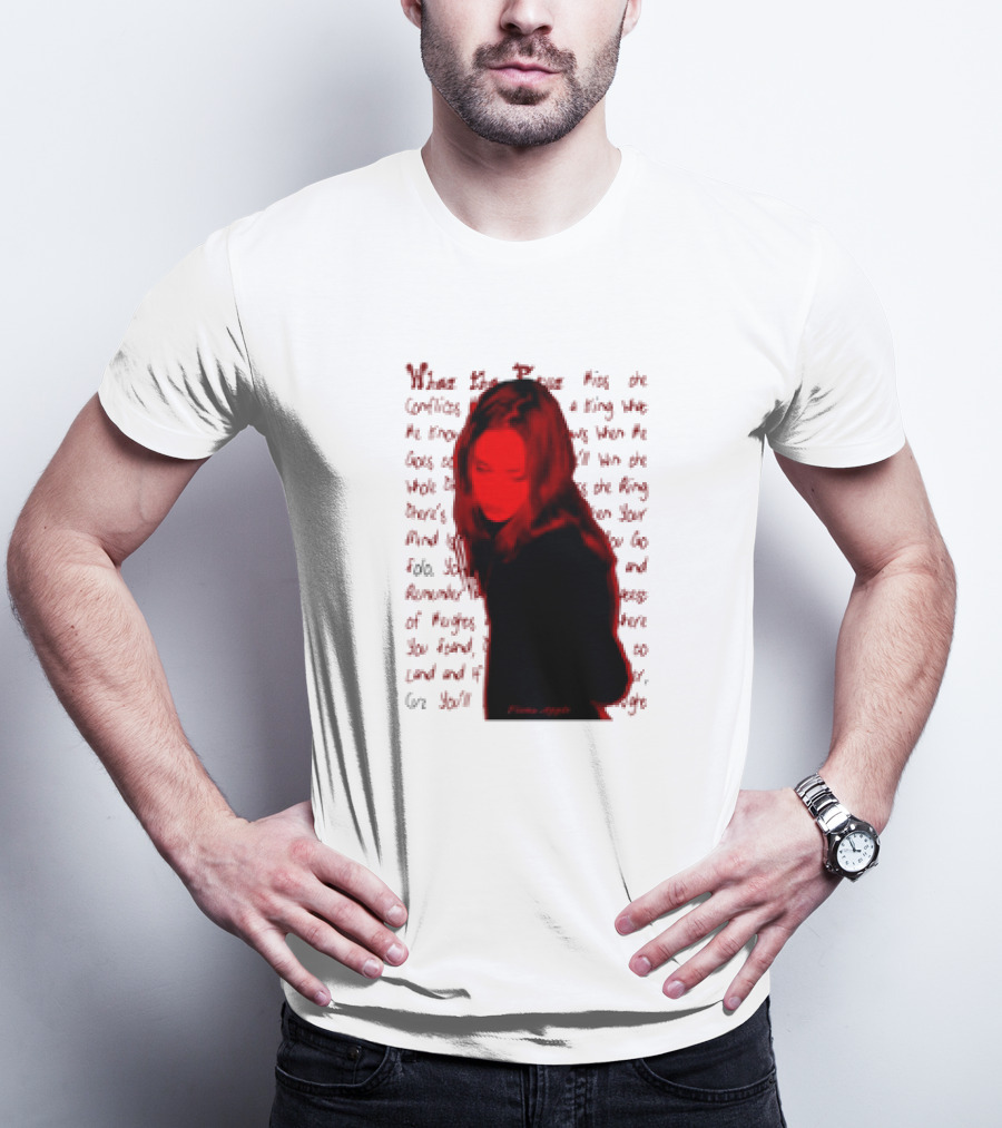 Fiona Apple When The Pawn Full Excerpt Bold Text Red T-Shirt