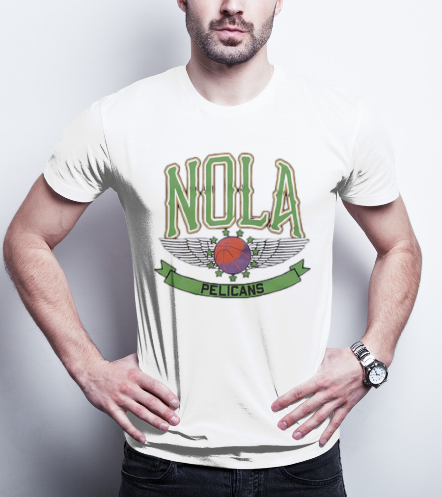 NOLA Pelicans Basketball Wings T-Shirt