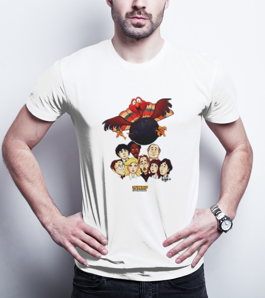 WKRP In Cincinnati Turkey Drop Cartoon Characters T-Shirt