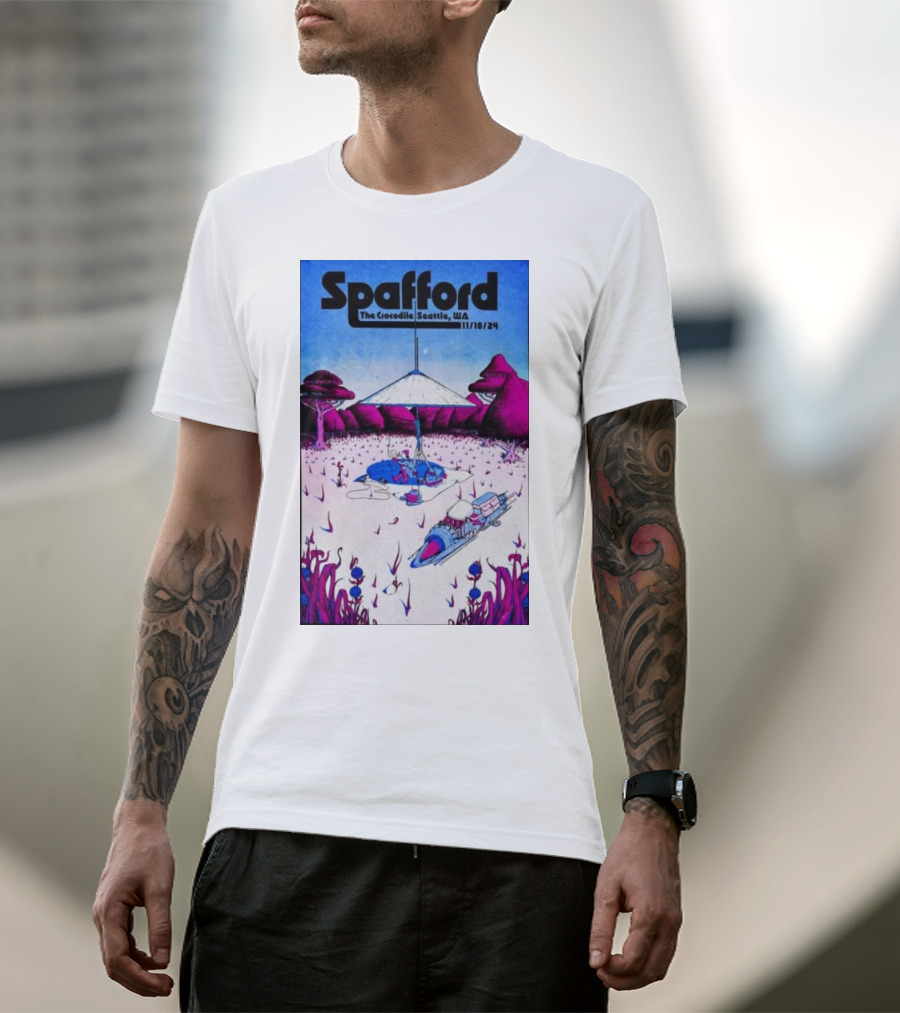 Spafford Live At The Crocodile Seattle 11/10/24 Vintage Sci-Fi Scene T-Shirt