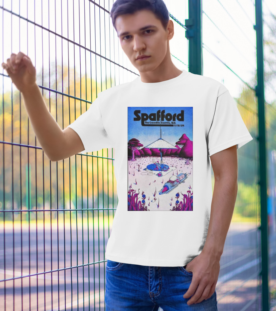 Spafford Live At The Crocodile Seattle 11/10/24 Vintage Sci-Fi Scene T-Shirt