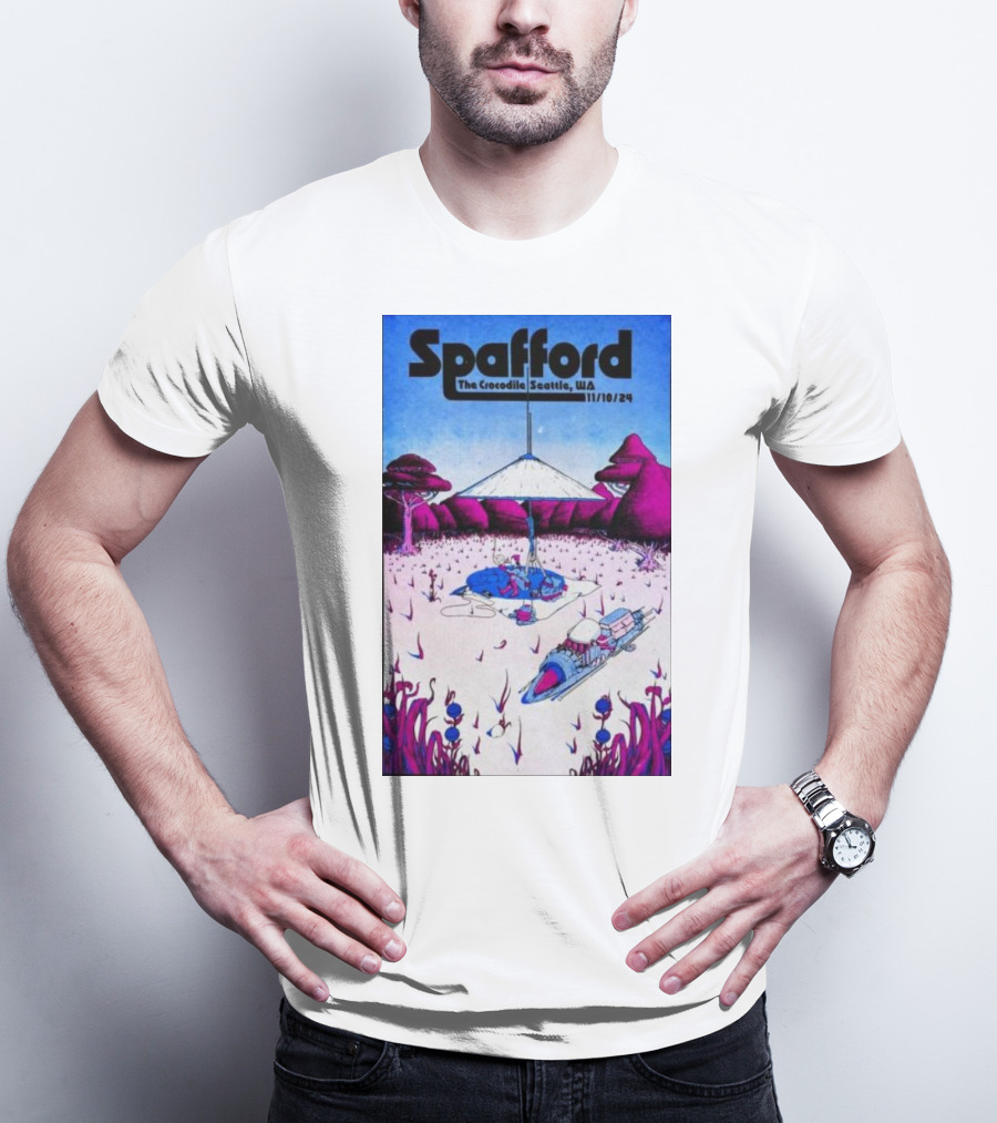 Spafford Live At The Crocodile Seattle 11/10/24 Vintage Sci-Fi Scene T-Shirt