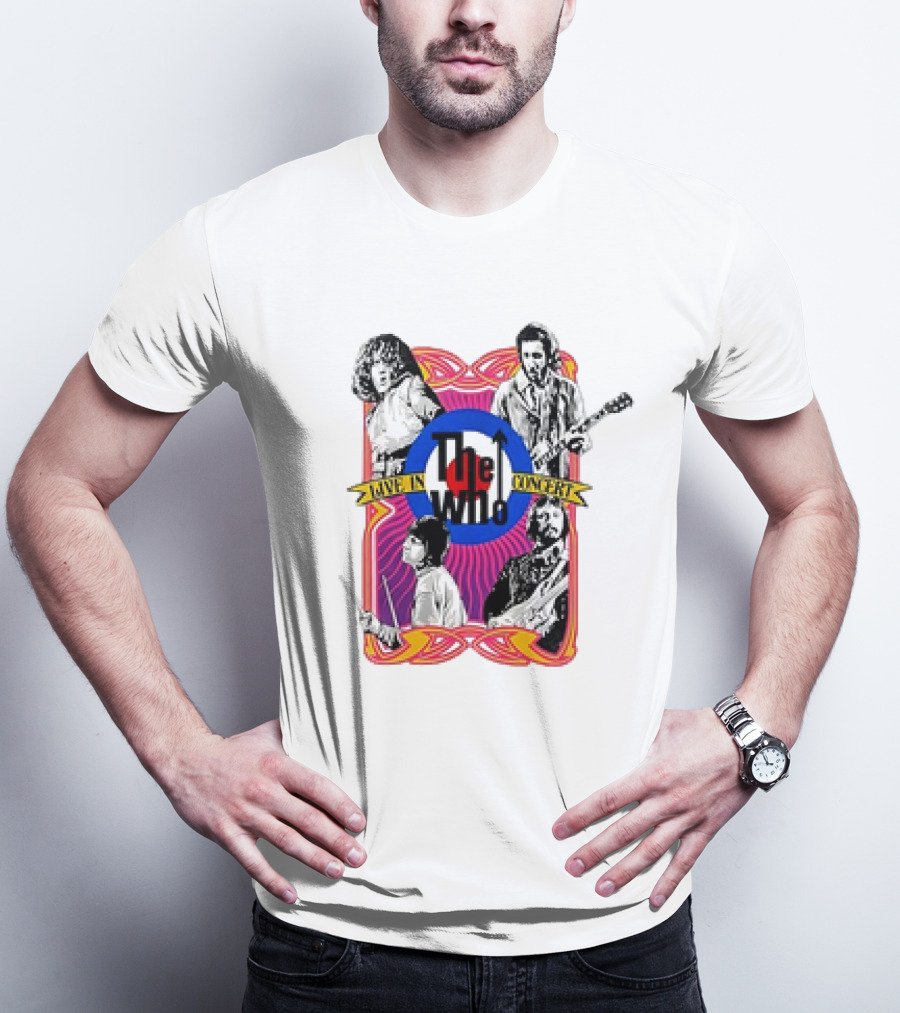 The Who Live In Concert Retro Collage T-Shirt