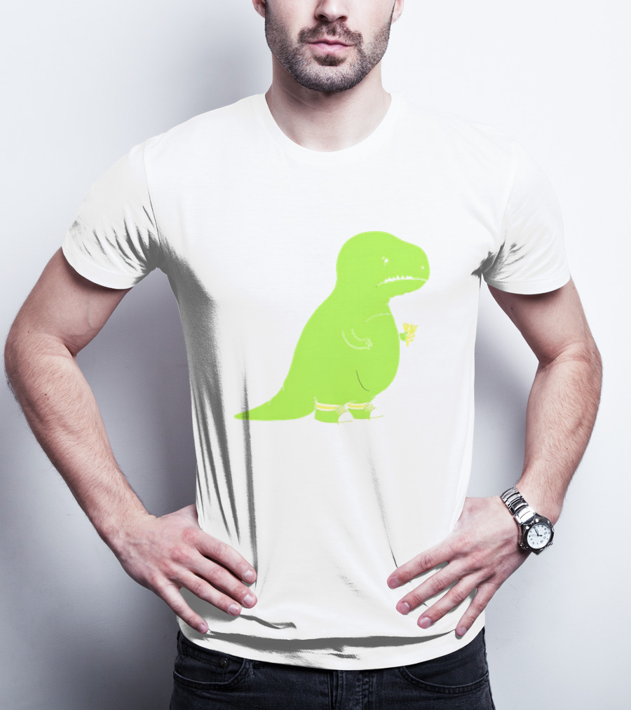 T-rex Struggles With An Ice Cream Cone Darn Silly Dinosaur Problem T-Shirt