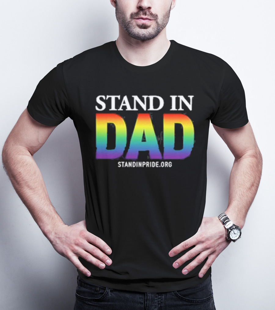 Stand In Dad Pride Rainbow Christmas Ornament Custom Name T-Shirt