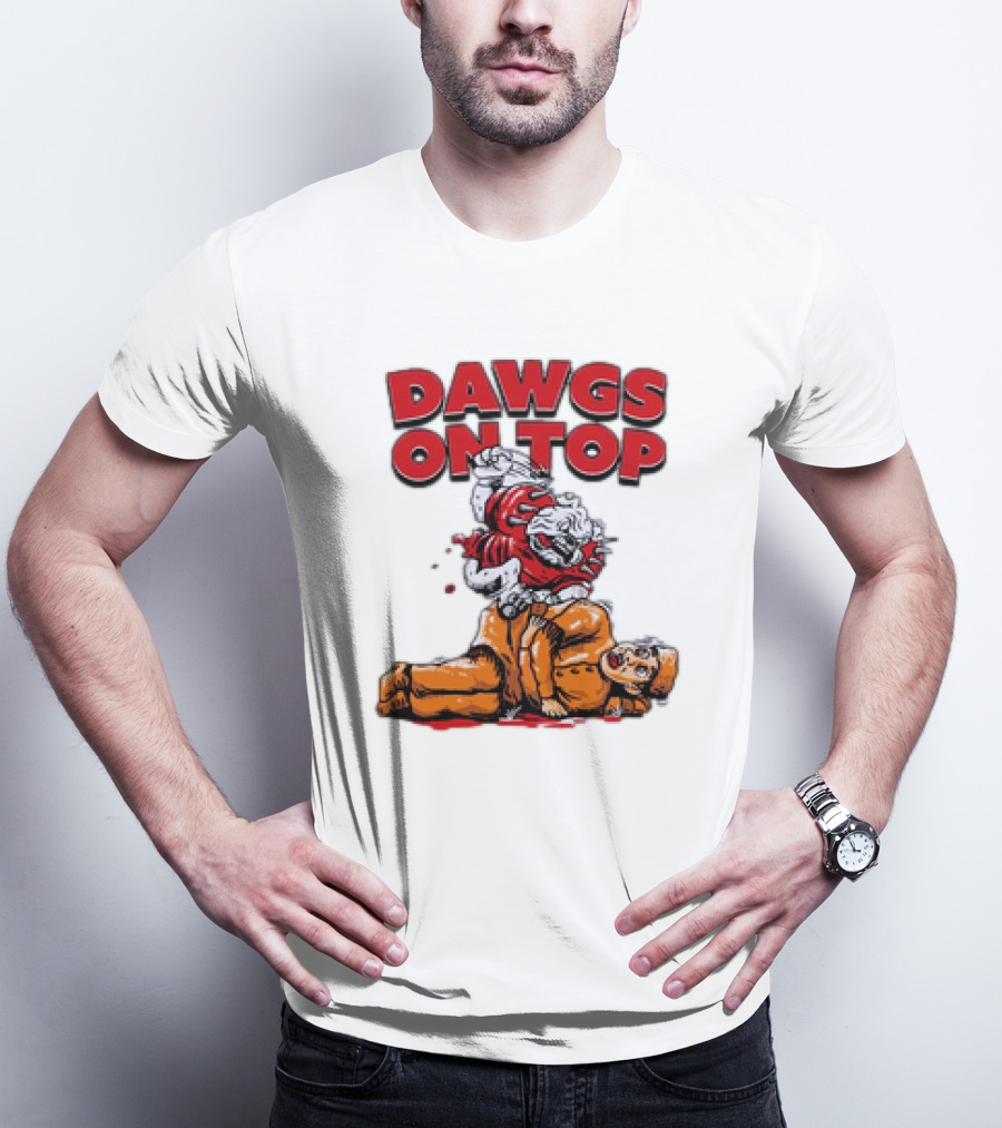 Georgia Bulldogs Dawgs On Top Victoriously Over Tennessee T-Shirt