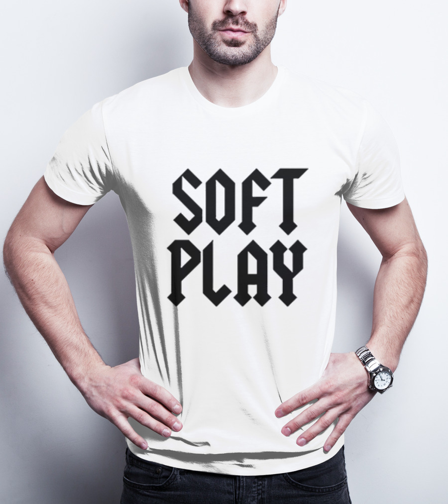Soft Play Retro Gothic Text T-Shirt