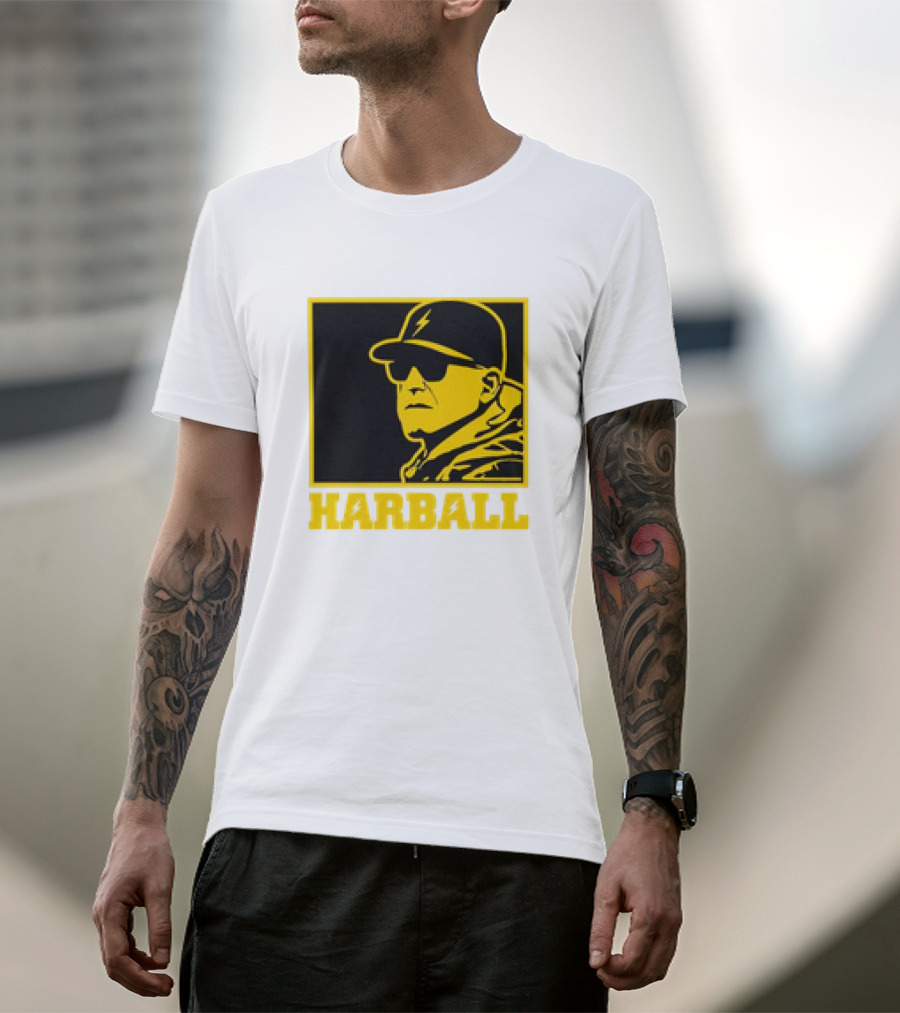 Los Angeles Chargers Harball Jim Harbaugh NFL Royal Iconic T-Shirt
