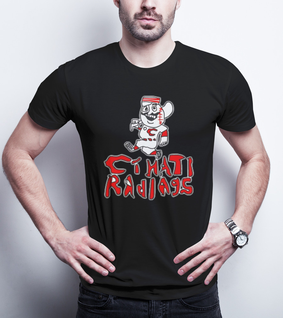 Cincinnati Reds Parody Baseball Character T-Shirt