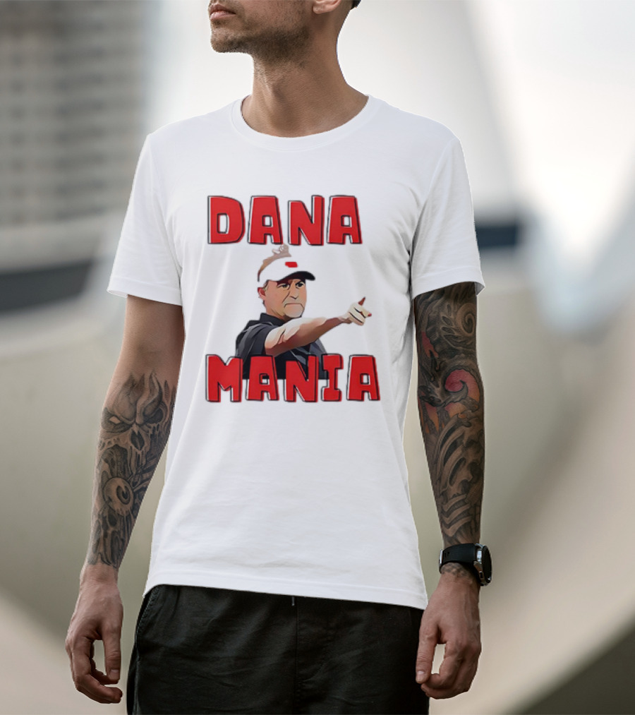 Dana Mania Nebraska Cornhusker Enthusiasm Pointing T-Shirt