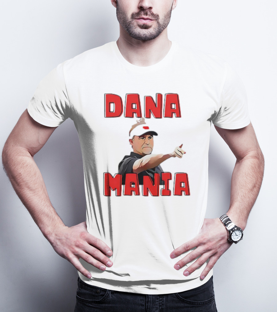Dana Mania Nebraska Cornhusker Enthusiasm Pointing T-Shirt