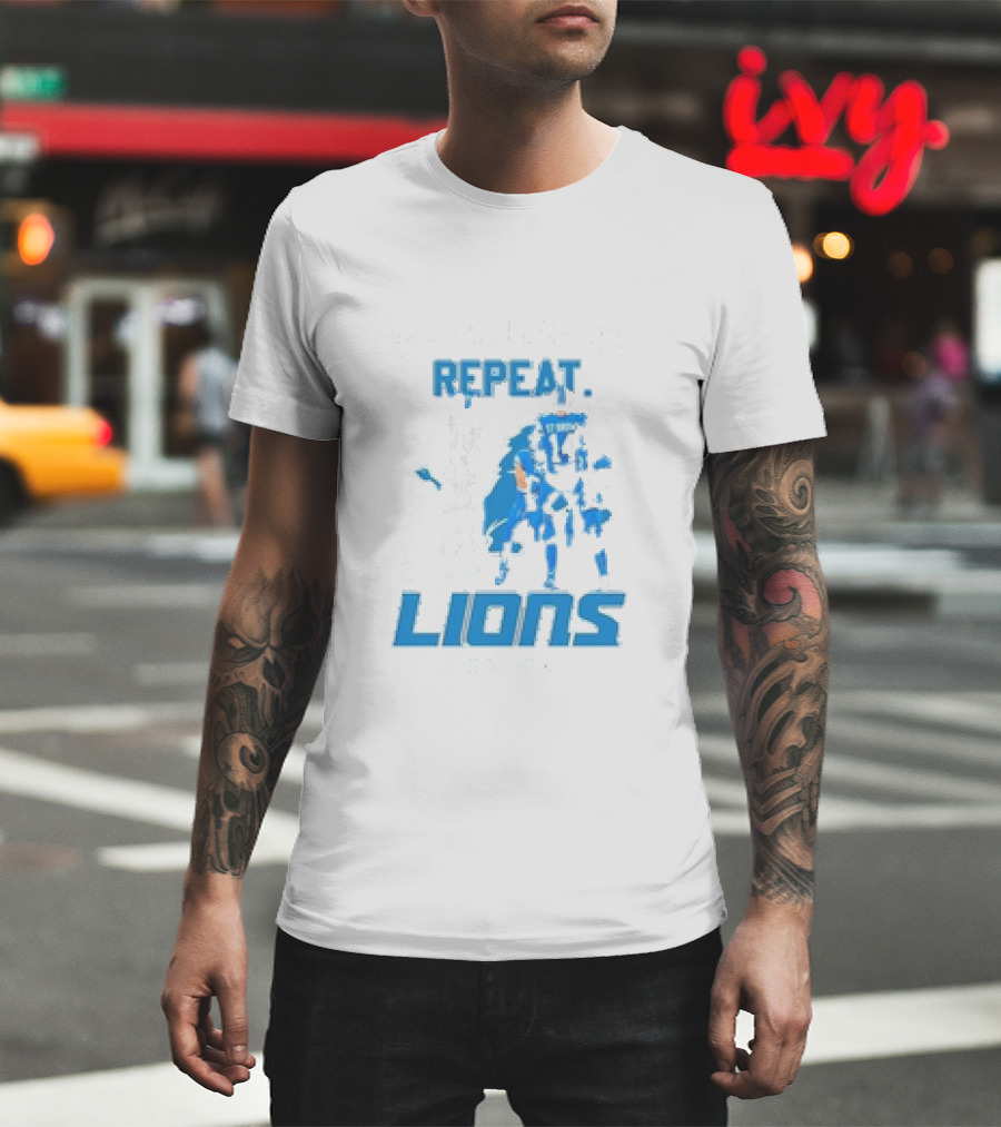 Repeat Lions Win Celebrate One Pride Detroit Lions T-Shirt