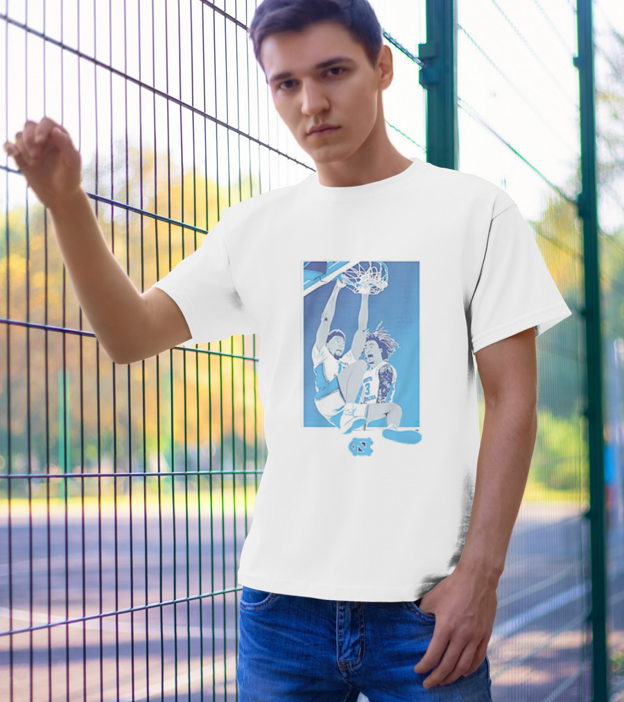 North Carolina Tar Heels Basketball Jalen Washington Elliot Cadeau Dunk Vintage T-Shirt