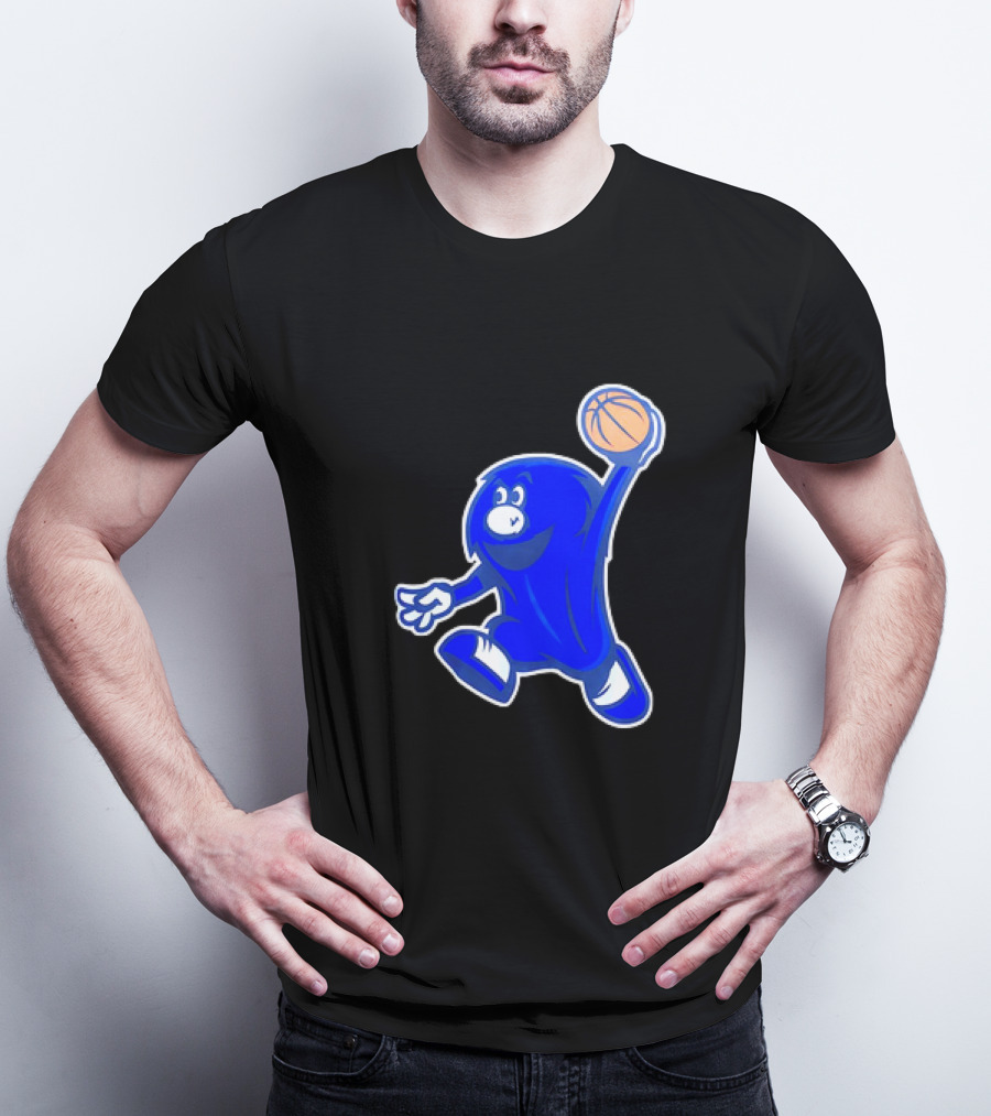 Xavier Musketeers Basketball Blue Mascot With Ball T-Shirt