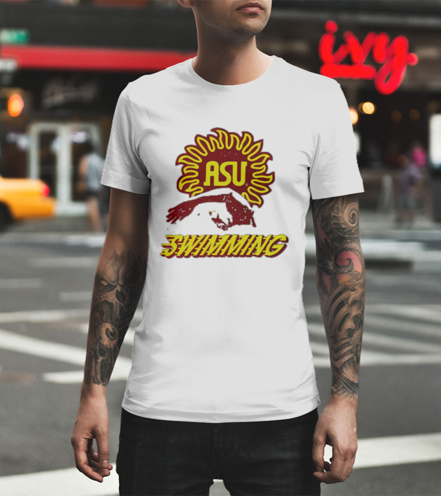 ASU Swimming Sun Devil Logo Dive Team T-Shirt