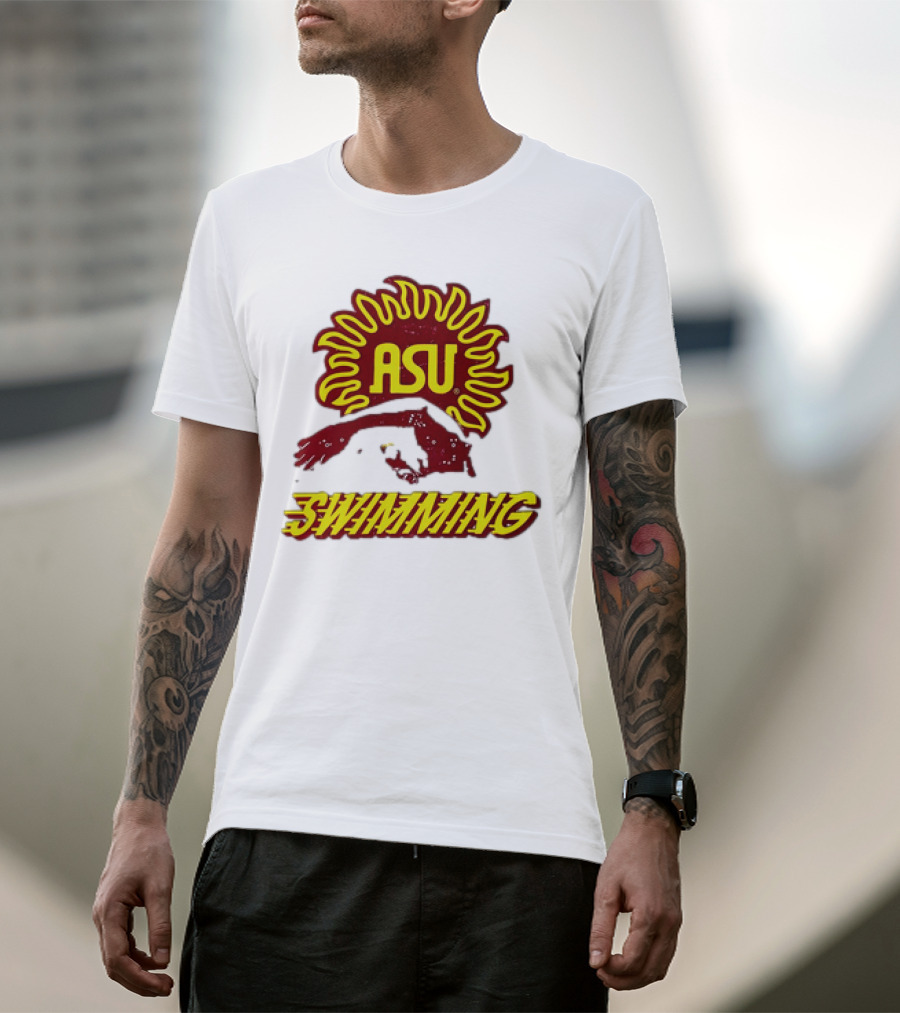 ASU Swimming Sun Devil Logo Dive Team T-Shirt