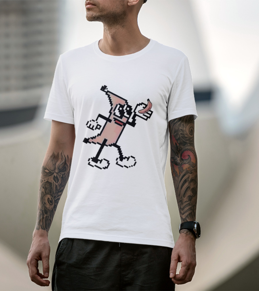 SpaceX Starship Flight 6 It’s Bananas Pixel Art Character Holding Banana T-Shirt