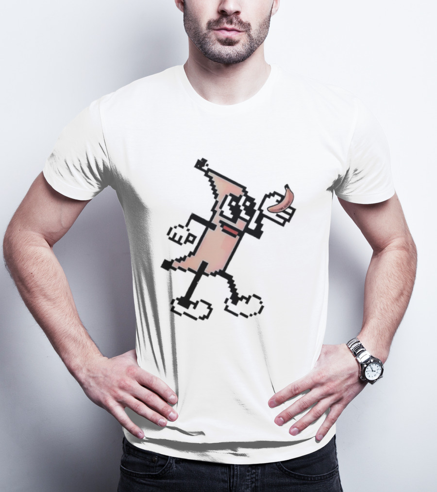 SpaceX Starship Flight 6 It’s Bananas Pixel Art Character Holding Banana T-Shirt