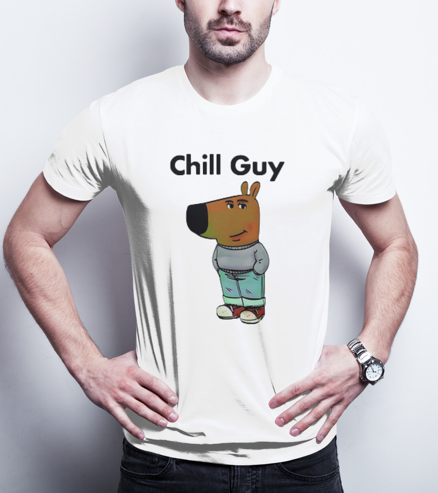 Chill Guy Dog Meme Casual T-Shirt